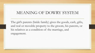 Indian social problems | Dowry system | definition, causes, effect ...