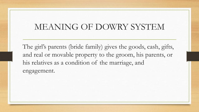 Indian social problems | Dowry system | definition, causes, effect ...