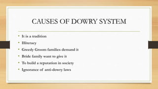 Indian social problems | Dowry system | definition, causes, effect ...