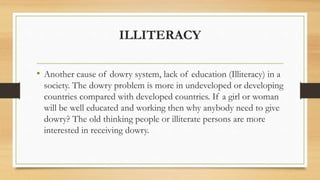 Indian social problems | Dowry system | definition, causes, effect ...