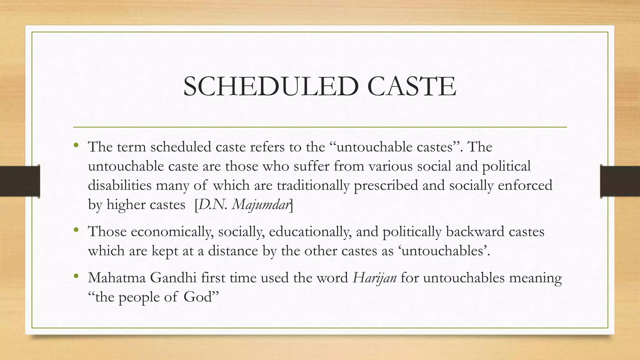 Indian social problems of underprivileged (sociology) | PPTX