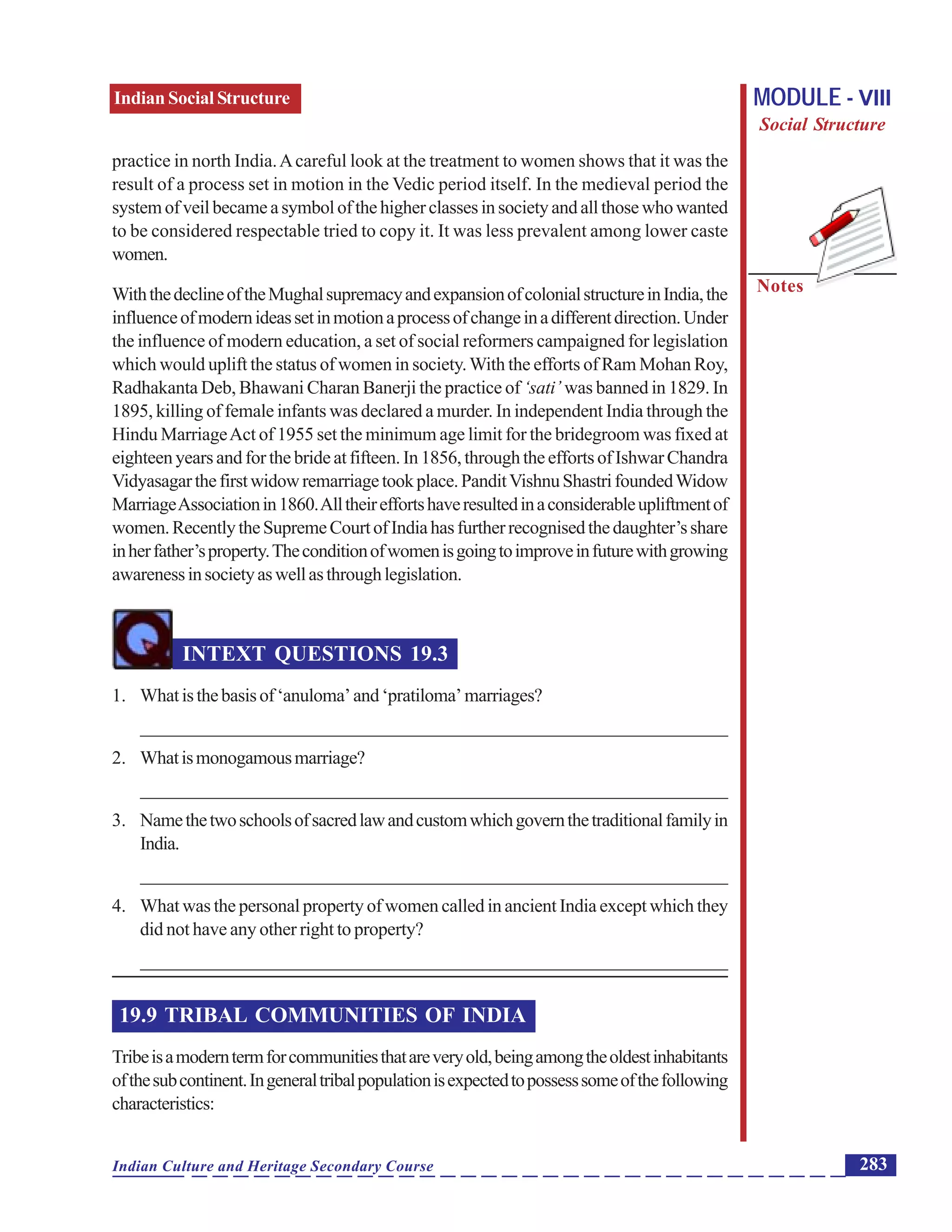Indian social structure | PDF