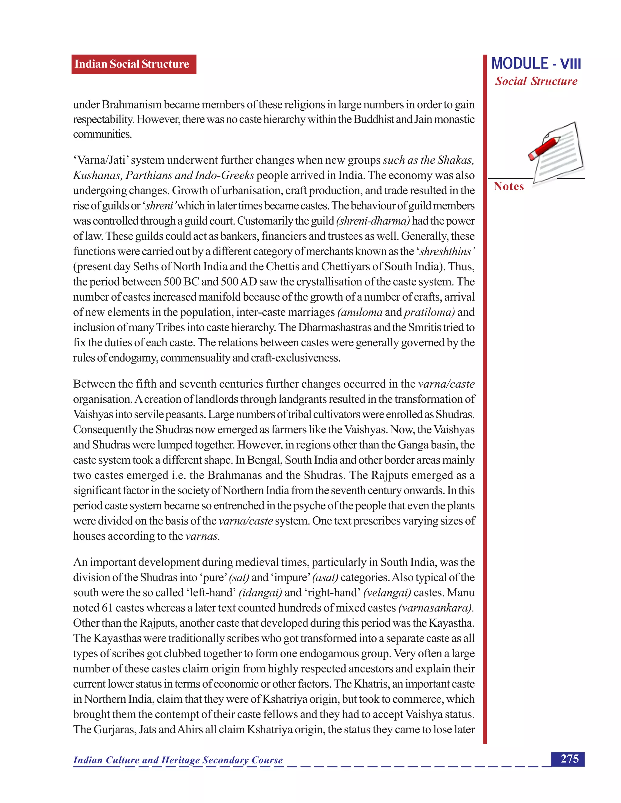 Indian social structure | PDF