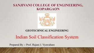 Indian Soil Classification System in Geotechnical Engineering | PDF