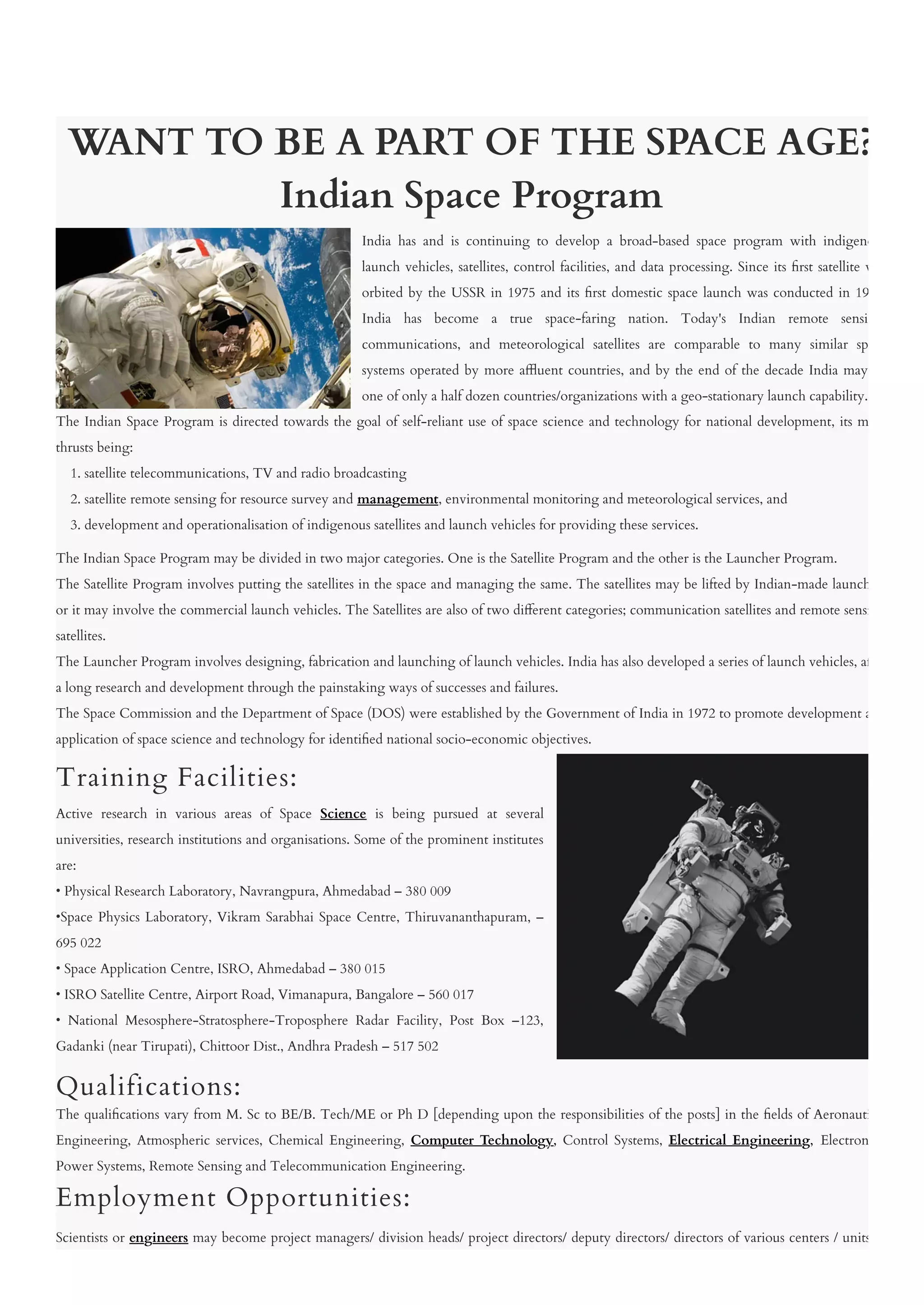 Indian Space Program | PDF