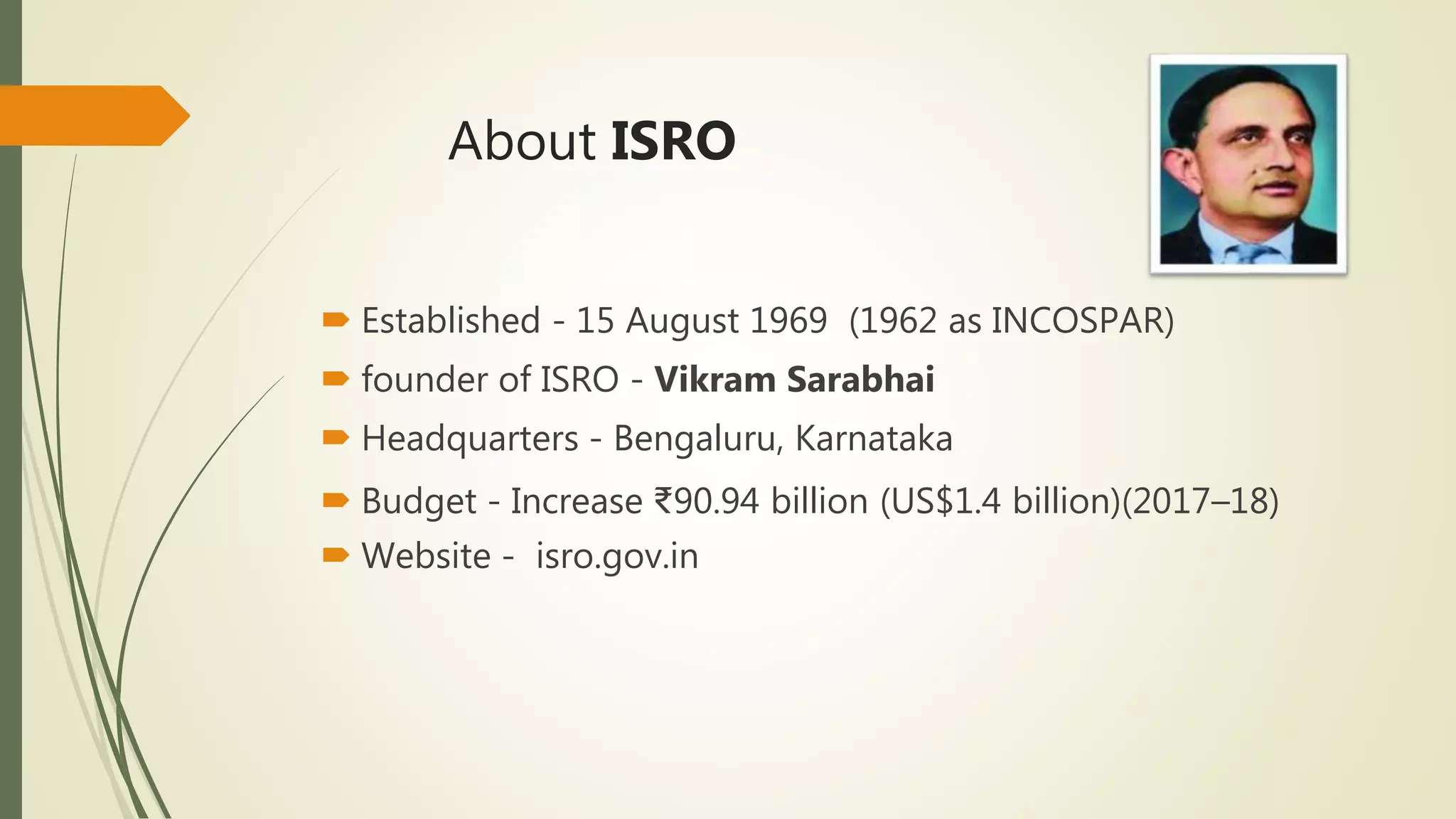 Indian space research organisation (ISRO) | PPTX