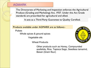 Indian standards regulations of food safety | PPT