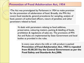 Indian standards regulations of food safety | PPT
