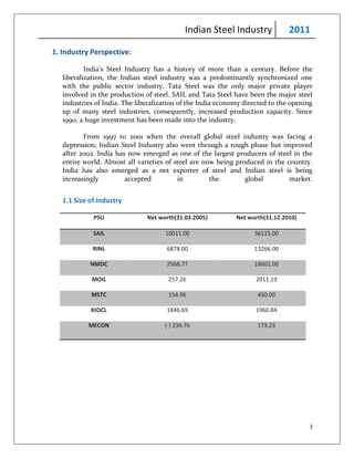 Indian Steel Industry | PDF