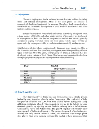 Indian Steel Industry | PDF