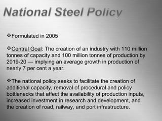 Indian steel industry | PPT