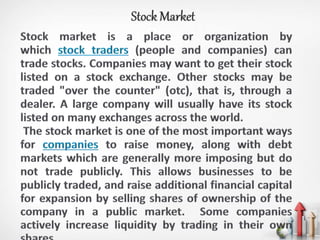 Indian stock market | PPTX