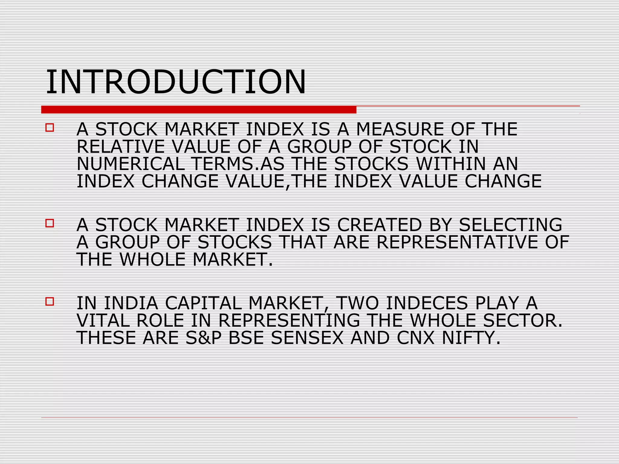 Indian stock market ppt | PPT
