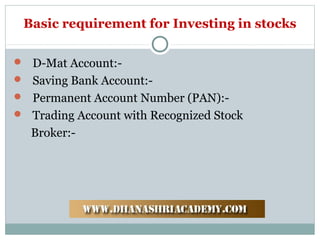 Indian Stock Market Tutorial | PPT | Stocks and Bonds | Personal Investing