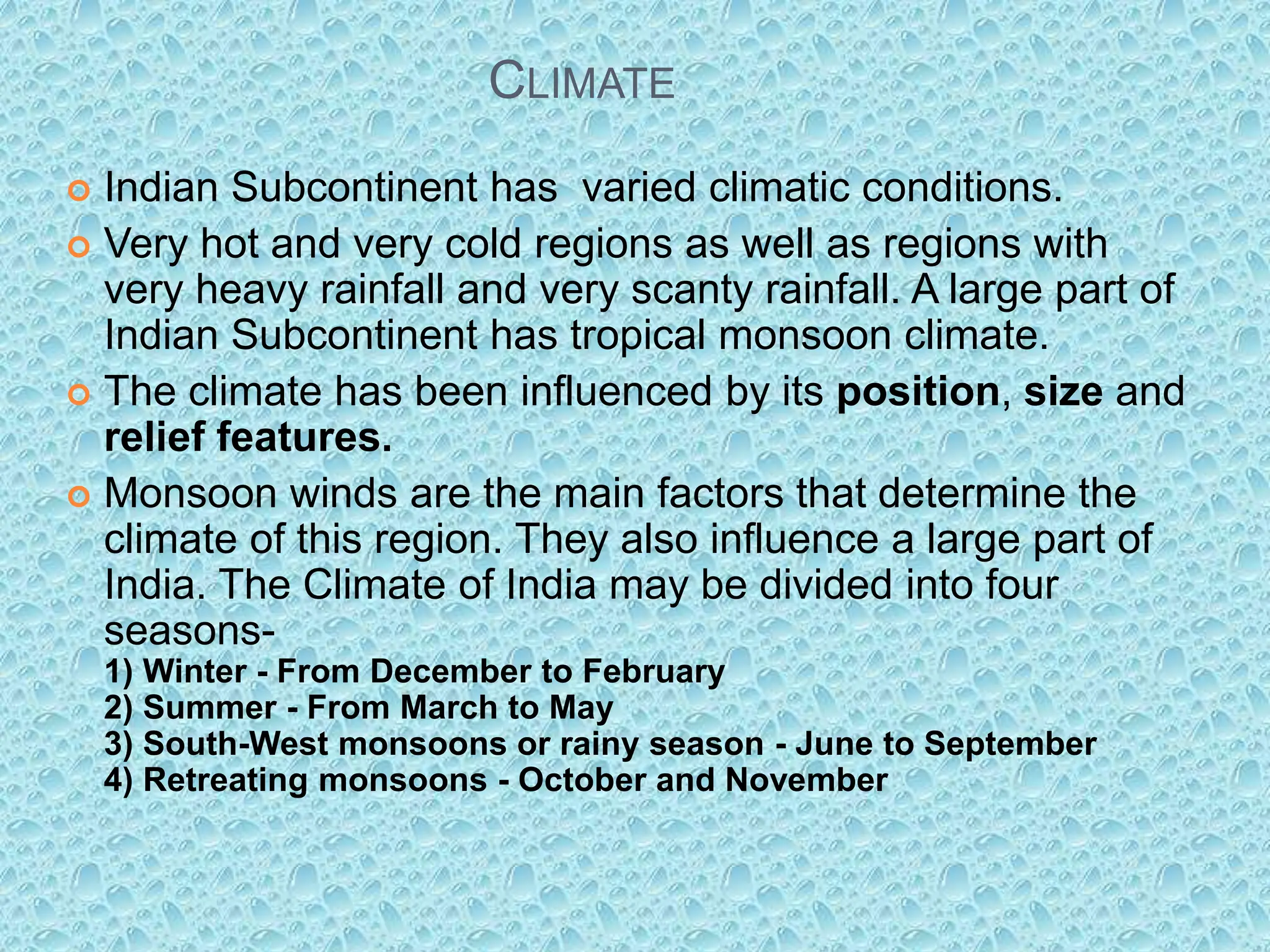 Indian Subcontinent Climate & Rainfall.pptx