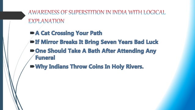Indian superstition | PPTX