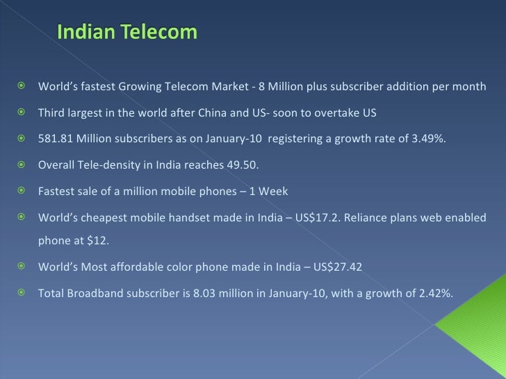 Indian Telecom Industry-A brief