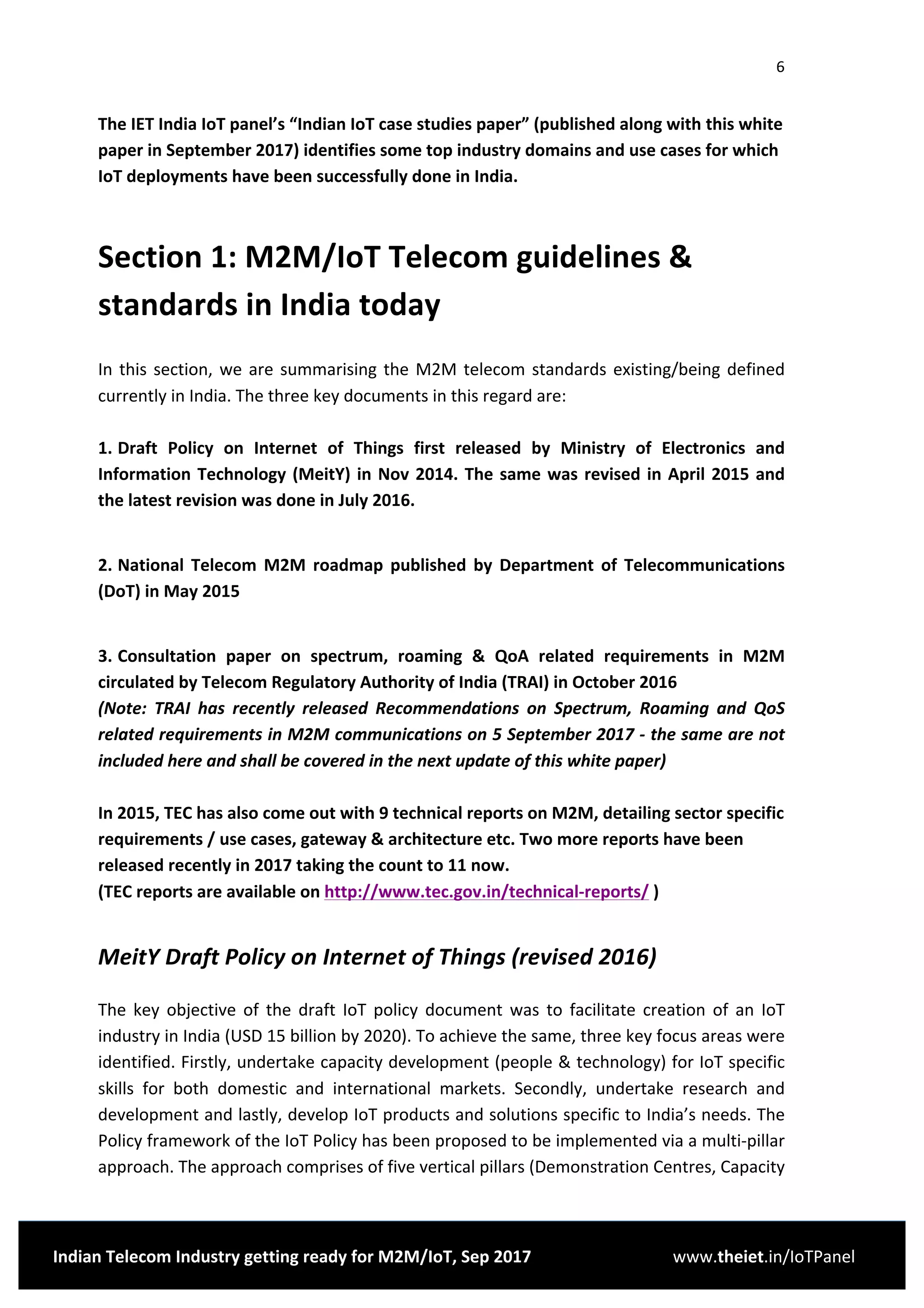 Indian telecom getting ready for m2 m iot | PDF