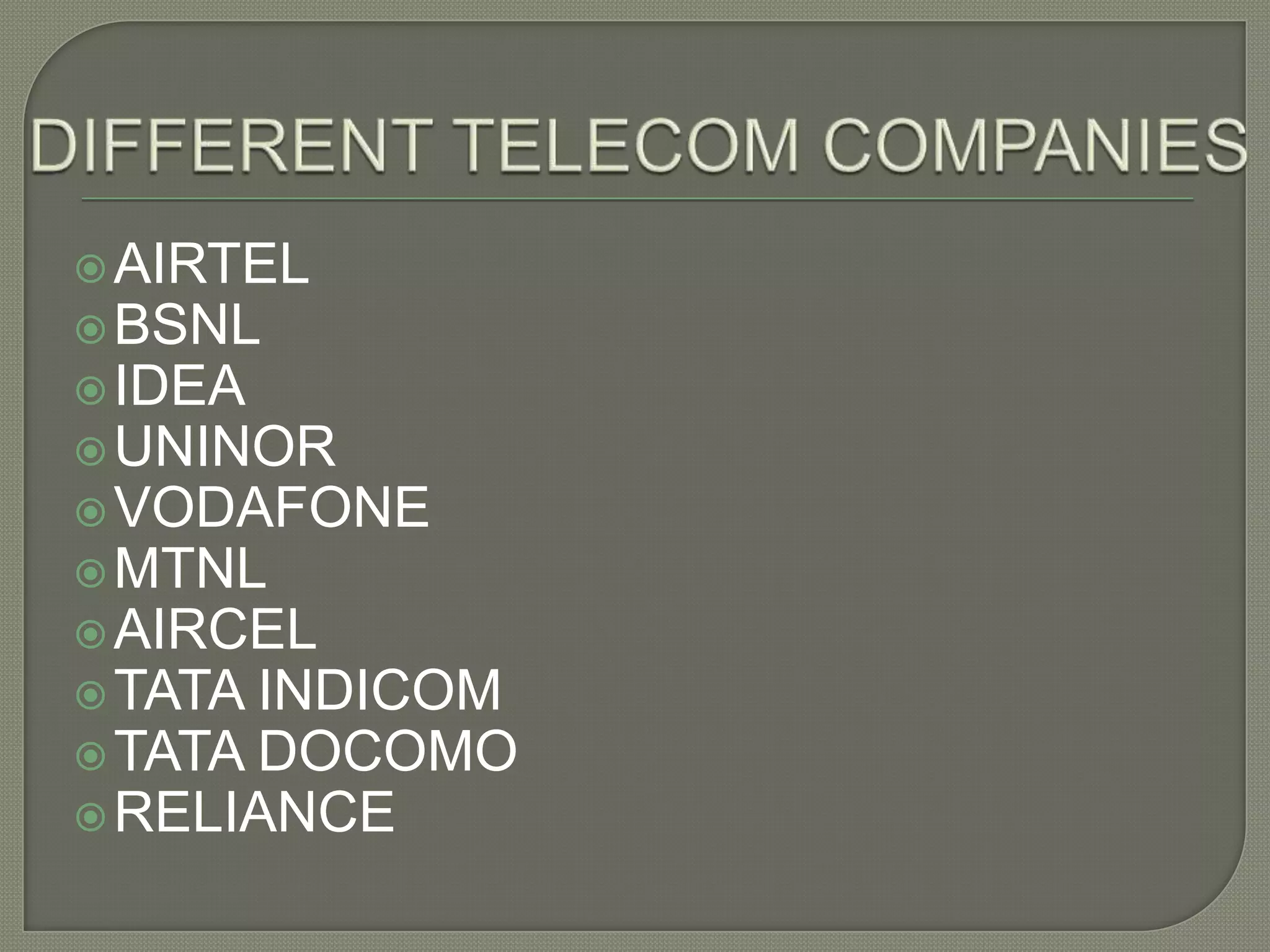 Indian telecom industry | PPTX