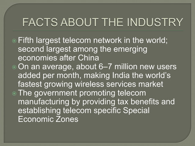 Indian telecom industry | PPTX