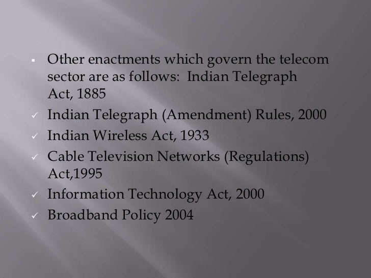 Indian telecom policies