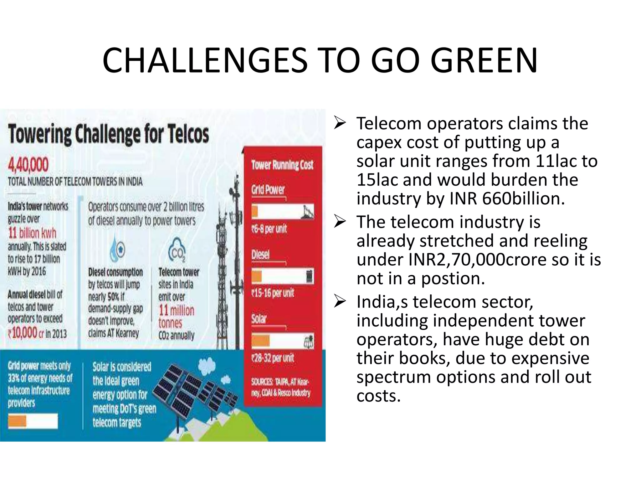 Indian telecom towers | PPTX | Power and Energy Industry | Industries
