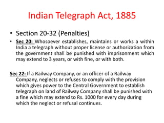 Indian telegraph act | PPTX