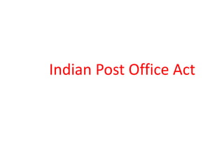 Indian telegraph act | PPTX