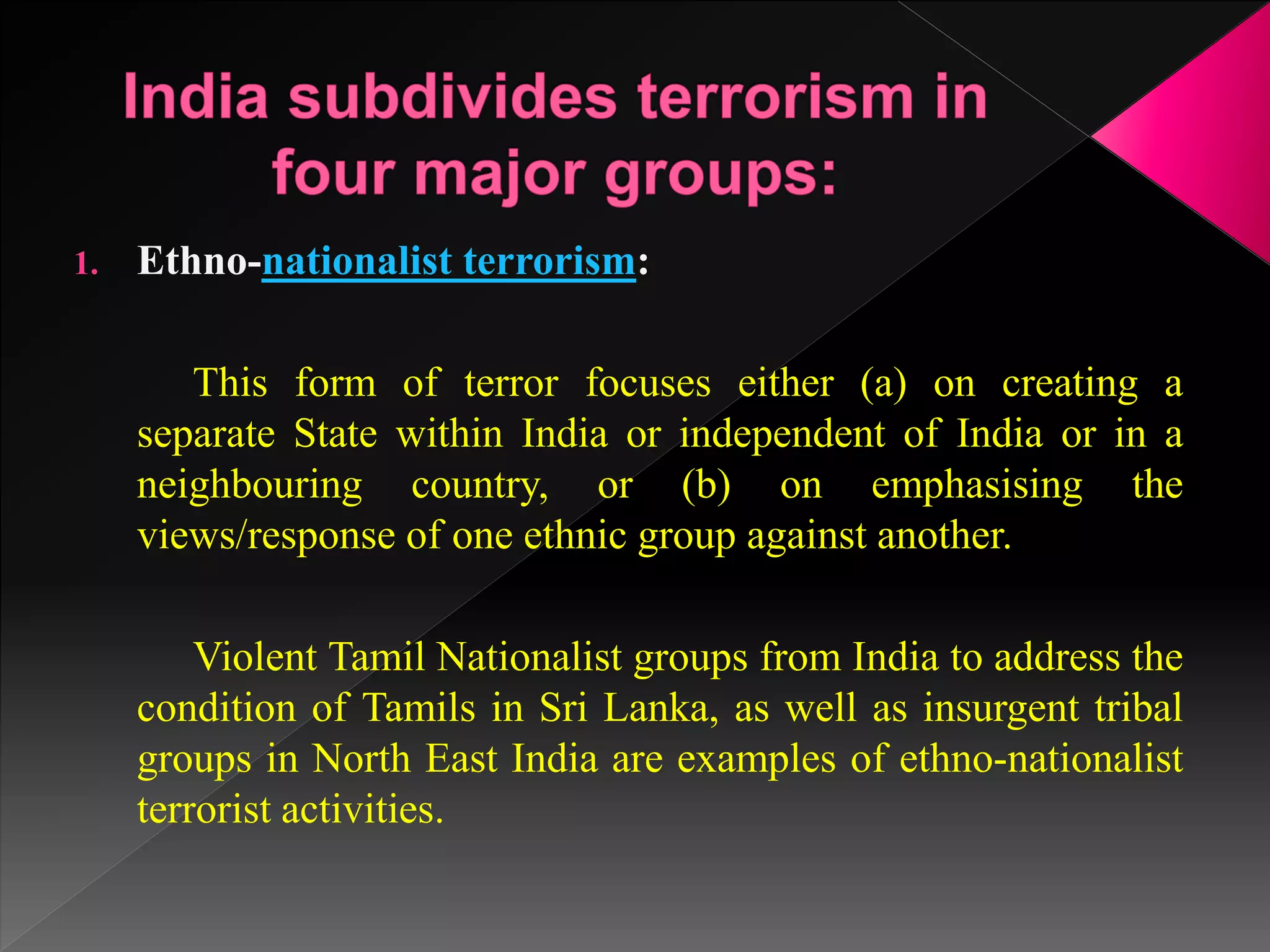 Terrorism in India | PPTX