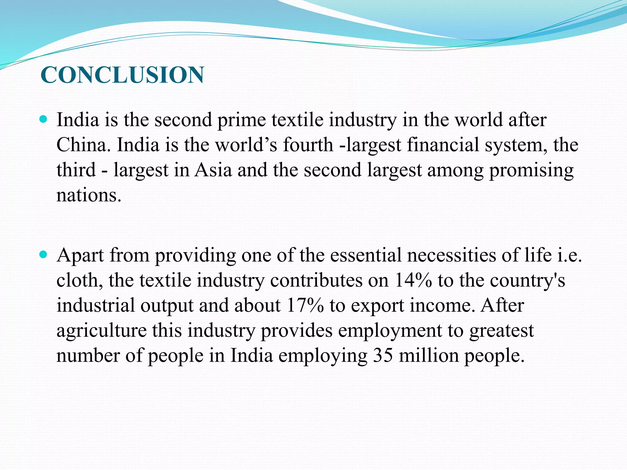 Indian textile industry 2003 2 ppt | PPT