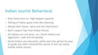 Indian tourist behavior | PPTX