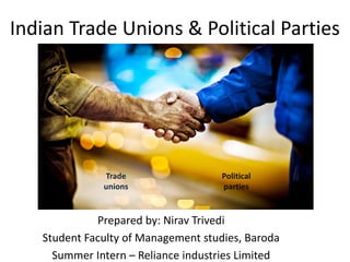 Indian trade unions & political parties | PDF