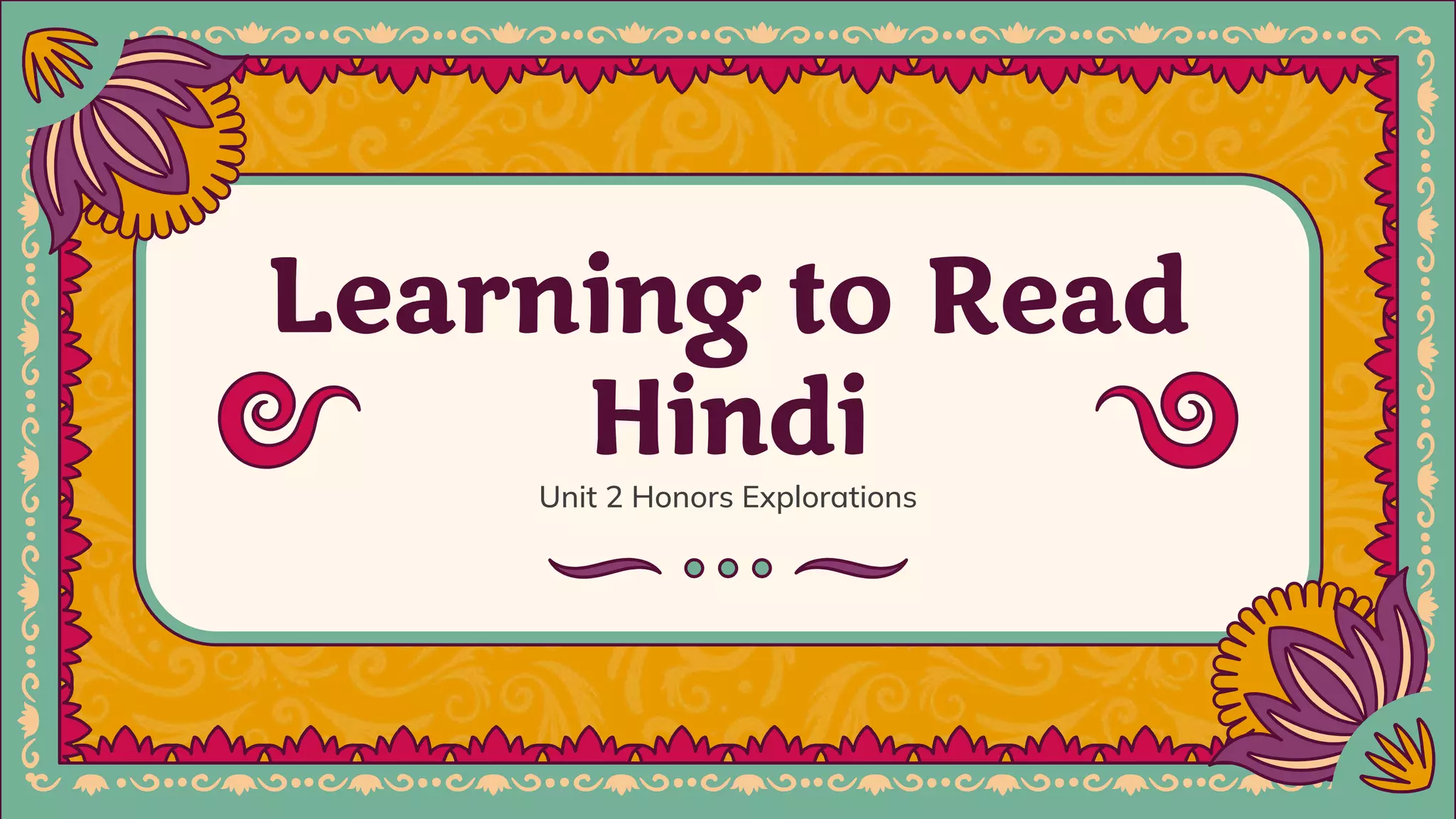 Learning to read hindi | PPTX