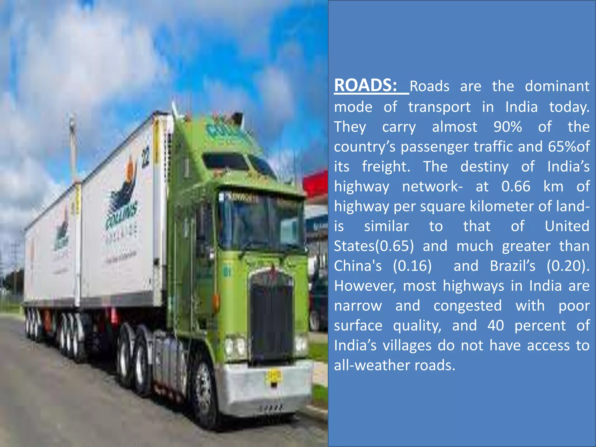 Indian tranport sector 1 | PPT