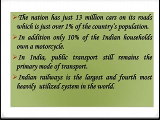 Indian transportation system | PPTX