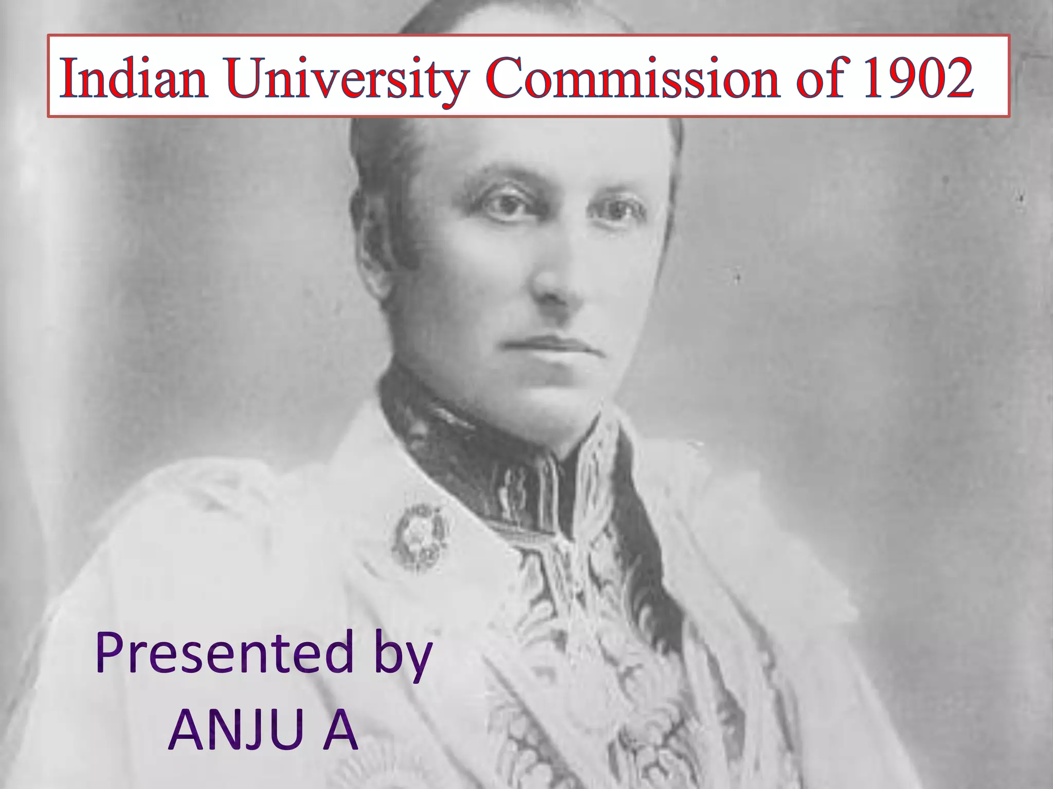 Indian university commission 1902 | PDF