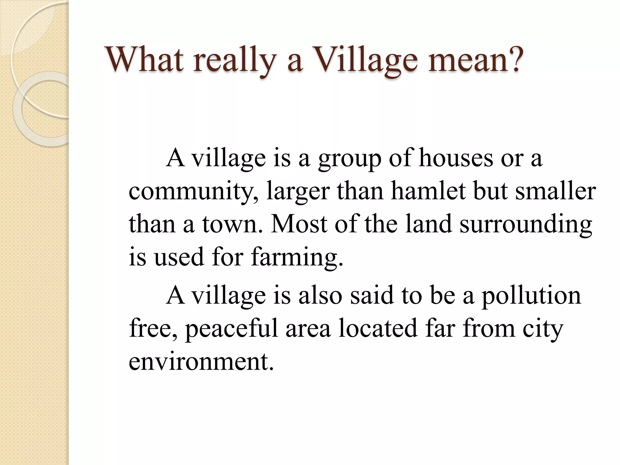 Indian villages | PPTX