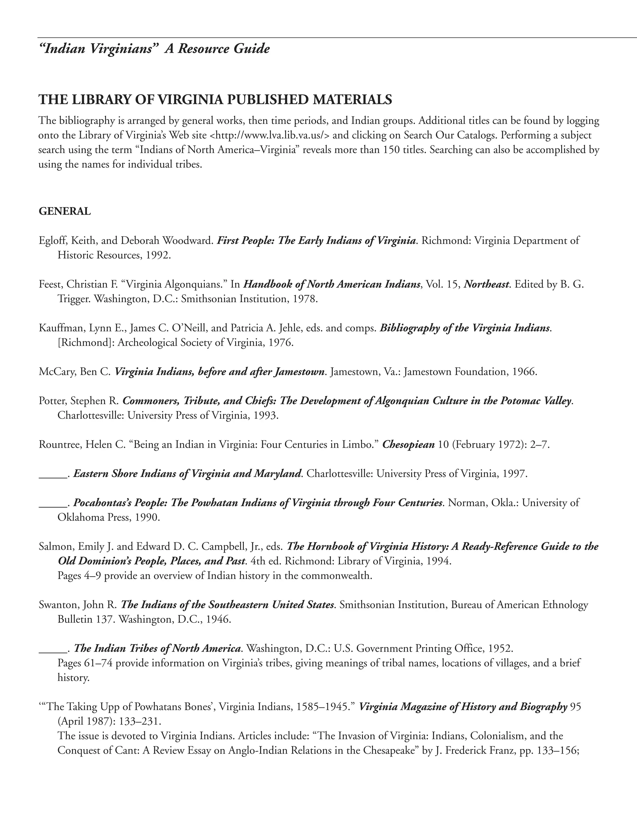 Indian virginians | PDF