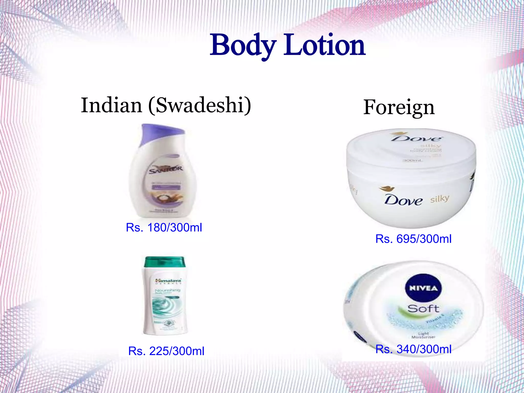 Indian vs foreign products with prices | PPT