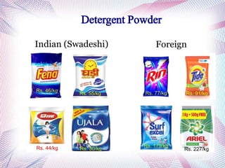 Indian vs foreign products with prices | PPT