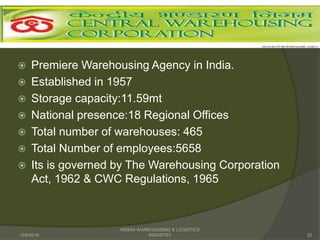 Indian warehousing and logistics industry | PPTX