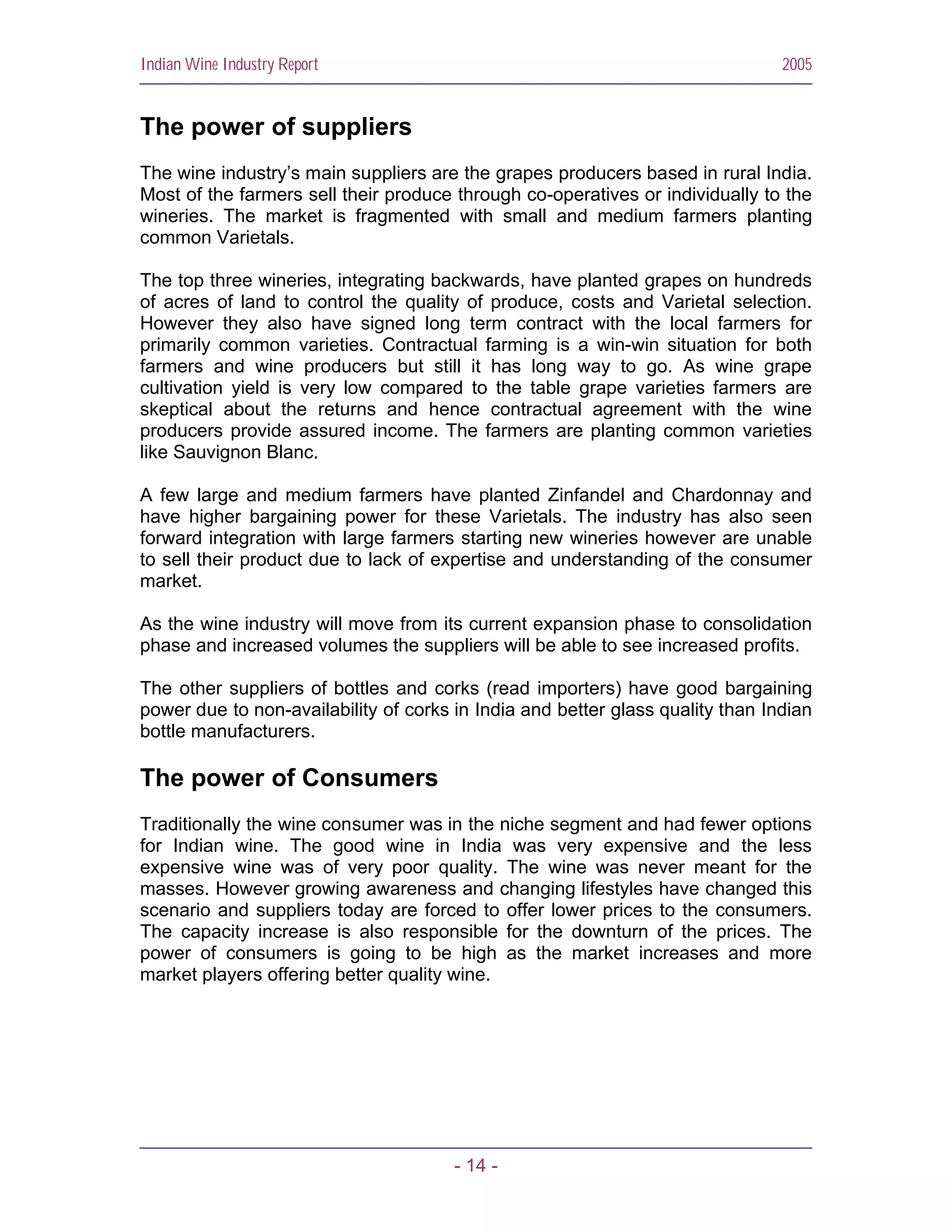 Indian Wine Industry Report | PDF