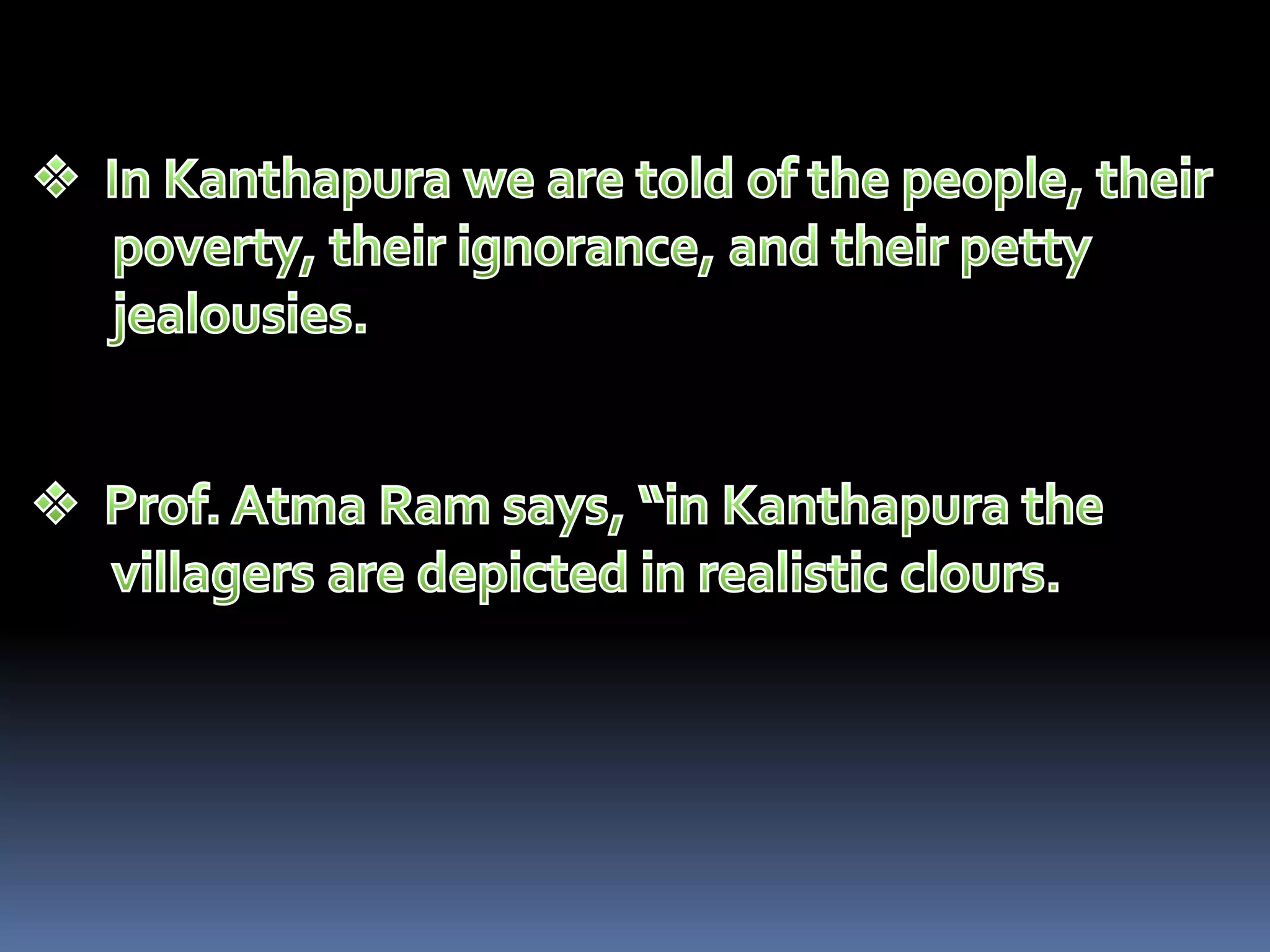 Indian writing in english kanthapura as microcosm of macrocosm | PPT