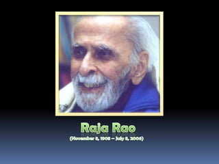 Indian writing in english kanthapura as microcosm of macrocosm | PPTX