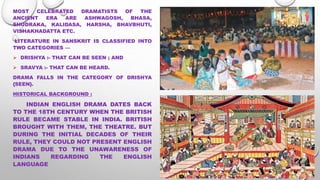 Back Ground to Indian Drama | PPTX