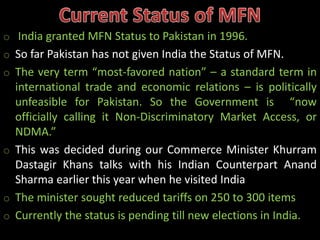 India pakistan mfn status | PPT
