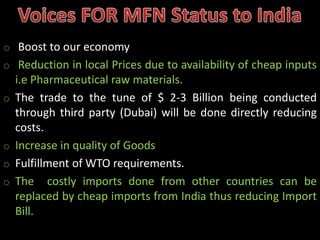India pakistan mfn status | PPT