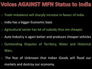 India pakistan mfn status | PPT