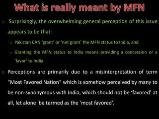 India pakistan mfn status | PPT