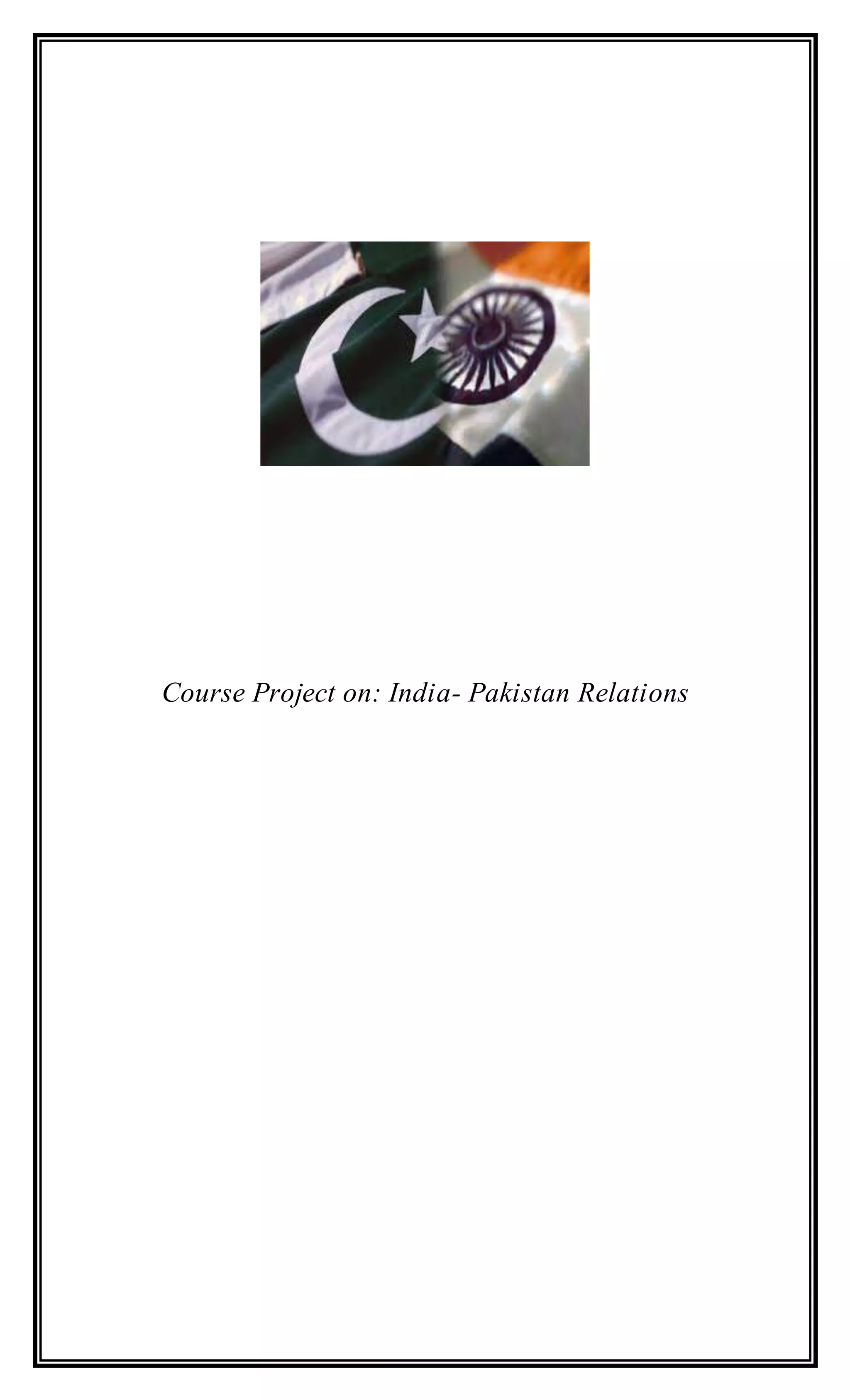 India pakistan relations | DOCX
